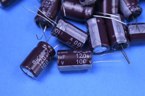 150 Su'scon Aluminum Electrolytic Capacitors 120uF MDF 100V Radial ...