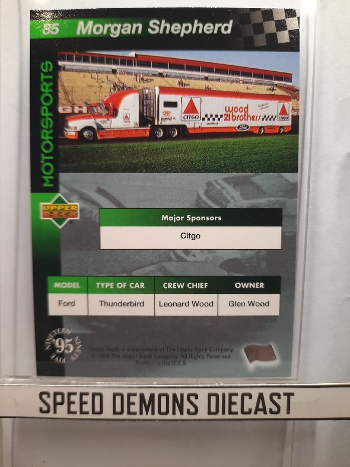 1994 Upper Deck Nascar Morgan Shepard Trading Card #85 | eBay