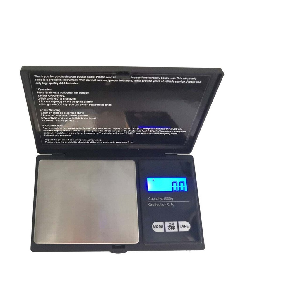 Weigh Gram Scale Digital Pocket Scale,1000g by 0.1g,Digital Grams Scale ...