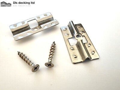 x100 Composite Decking Hidden Clip Fixings Stainless Steel with Screws ...