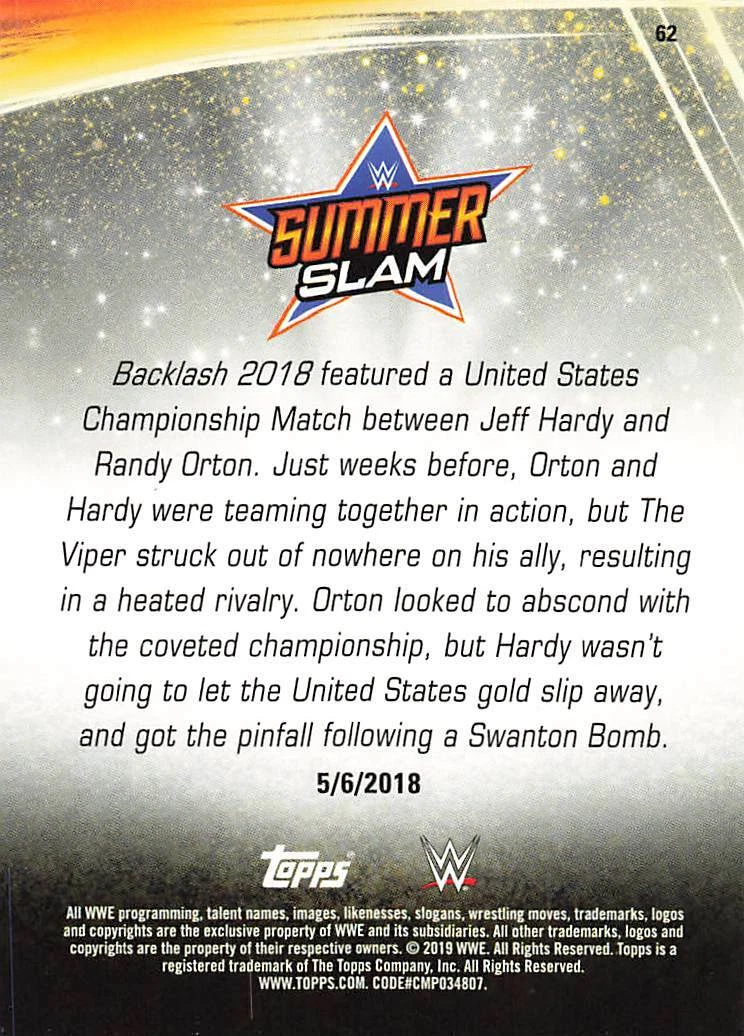 Wwe Jeff Hardy Swanton Bomb On Randy Orton