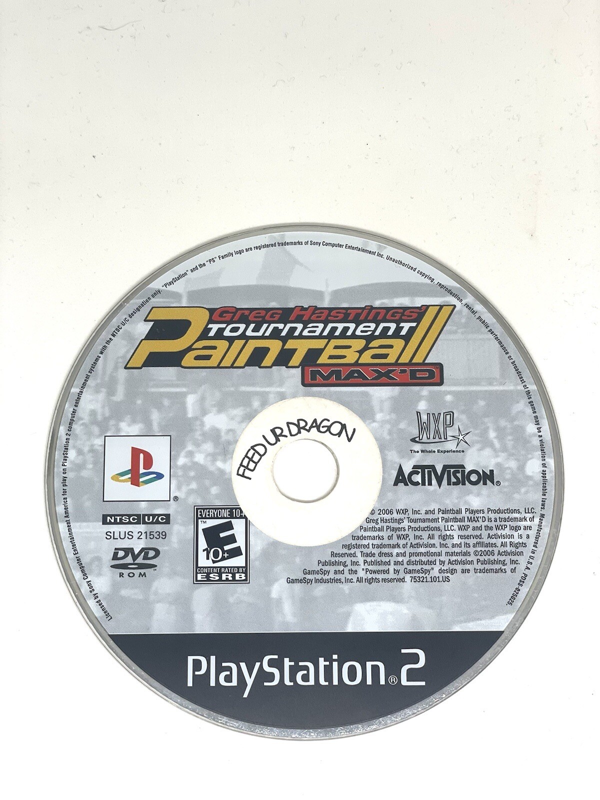 Greg Hastings' Tournament Paintball Max'd PS2 Playstation 2 Video Game ...