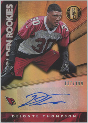 2019 Panini Gold Standard Golden Rookies Auto Deionte Thompson RC 137/ ...