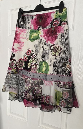 Ladies EVALINKA Floral Skirt Size 4 Fit Approx 12 | eBay