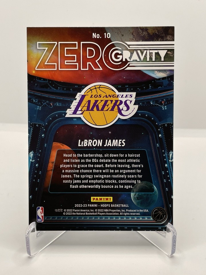 2022-23 Panini NBA Hoops Basketball Zero Gravity #10 LeBron James LA ...