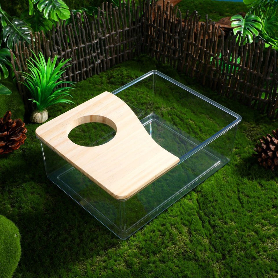 Hamster Sand Bath Urinary Basin Transparent Bathroom Tub Dish Bathing ...