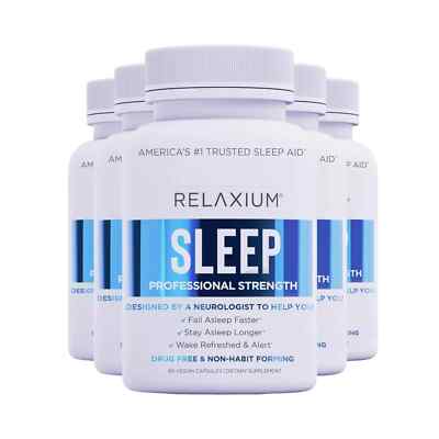 5-Pack Relaxium Sleep Natural Dietary Supplement for Better Sleep (300 ...