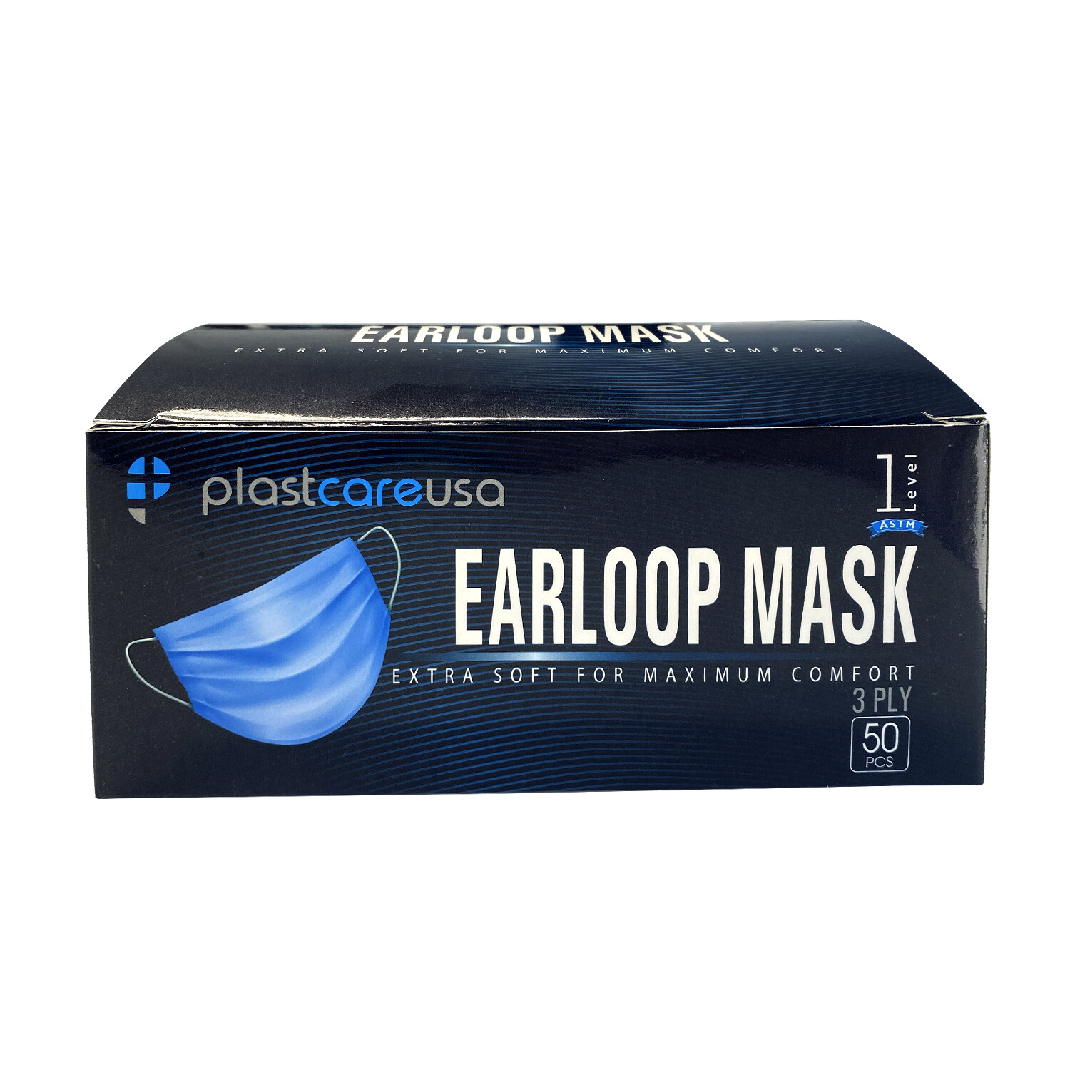 Black ASTM Level 1 3-Ply Disposable Medical Surgical Face Masks | eBay