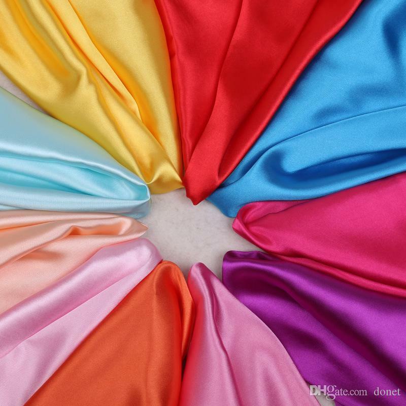 Satin Solid Silk Scarf Hijab Plain Shiny Soft Large Square Head Neck ...