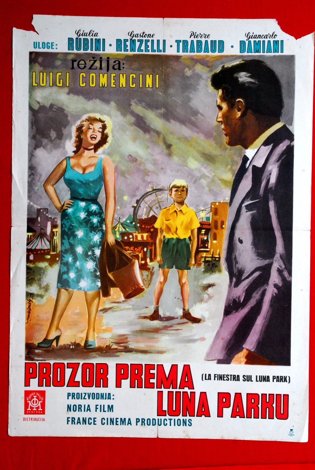 WINDOW TO LUNA PARK GIULIA RUBINI 1957 COMENCINI RARE EXYU MOVIE POSTER ...