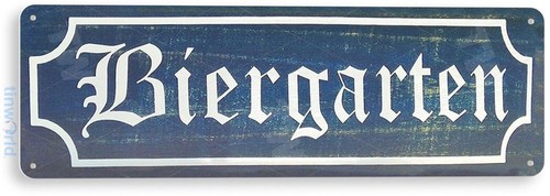 TIN SIGN Biergarten, German Beer, Stein, Bier, Pub, Bar, Metal Décor ...