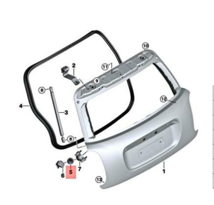 OEM BMW 2 GT F46 Rear Tailgate Stop Buffer 51247340380 Genuine for sale ...