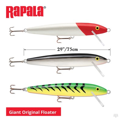 Rapala Original Giant Fishing Lure - Pike Perch Chub Bass Sea Trout ...
