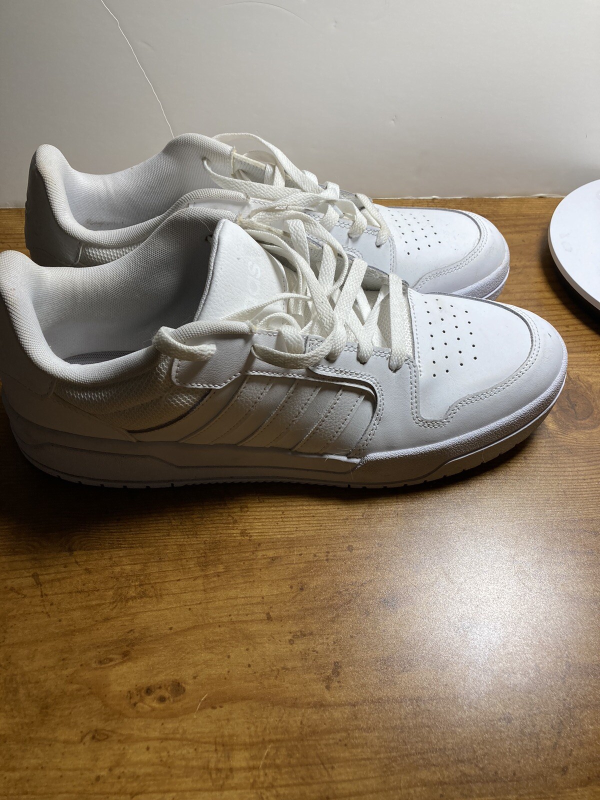 Adidas Mens Entrap Sneakers White EH1865 Leather Low … - Gem