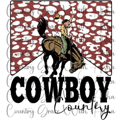 Sublimation Transfer Print Cowboy Country Ready to Press Heat Transfer ...