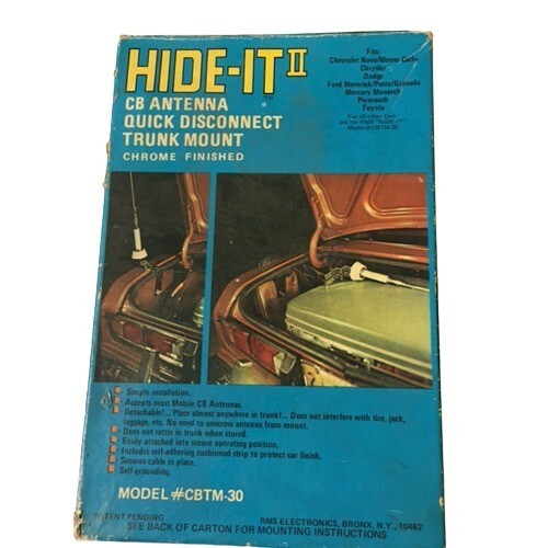 Vintage RMS Hide-It II - CB Antenna Quick Disconnect Trunk Mount | eBay