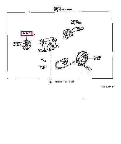 Toyota OEM Genuine Switch Assembly Head Lamp Dimmer 84140-20560