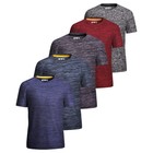 [5 Pack] Mens Active Athletic T Shirts Gym Running Workout Dry-Fit Crew ...