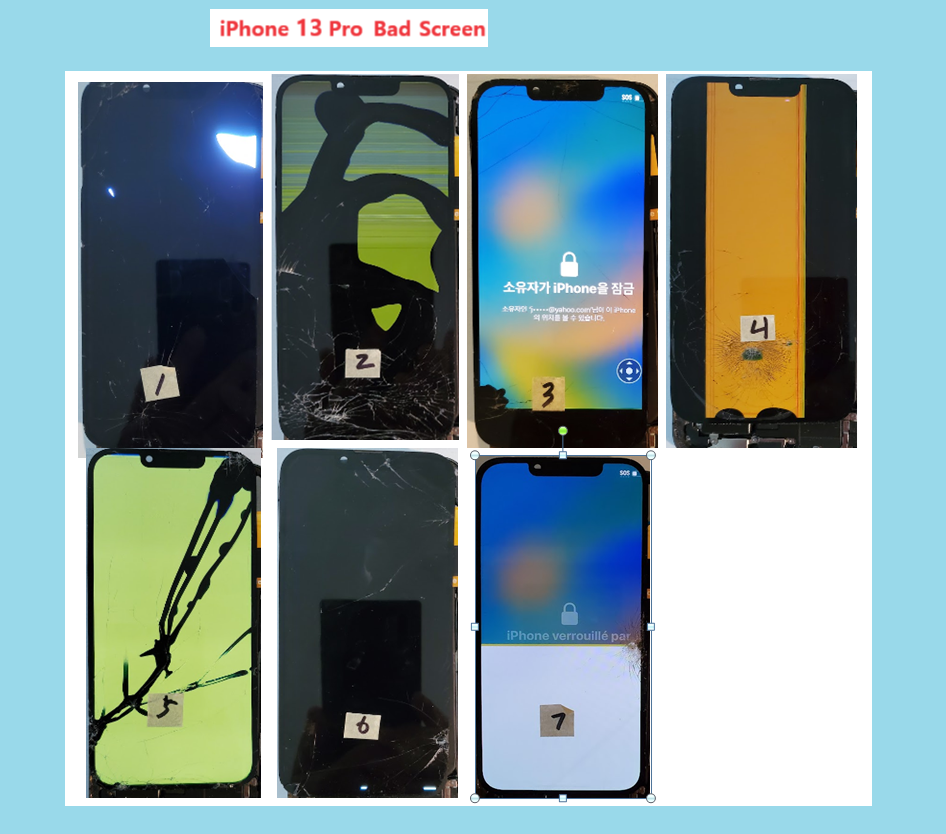 1X iPhone 13Pro Bad LCD Screens Crack glass apple | eBay