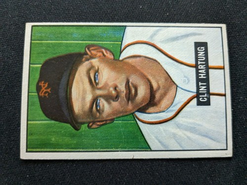 1951 Bowman Baseball Card # 234 Clint Hartung - New York Giants (EX) | eBay