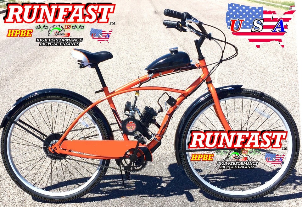 NEW 2-STROKE 66cc/80cc Upgrade COMPLETE MOTORIZED BIKE KIT AND CRUISER ...