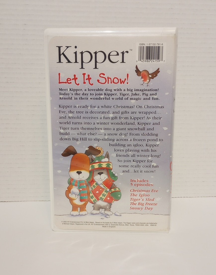 Kipper - Let It Snow (VHS, 2002) Clamshell Christmas Kids Cartoon ...