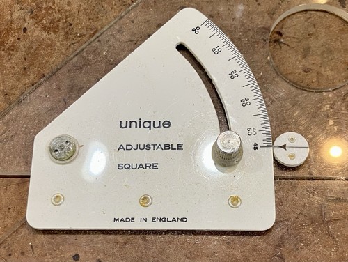 Vintage Unique Drafting Square • 10” Adjustable Triangle • Made in ...