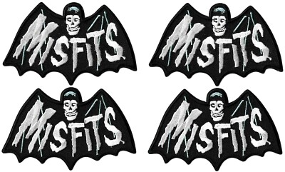 Misfits Bat Fiend Logo Patch [Lot of 4] Emblem Symbol Badge Punk Rock ...