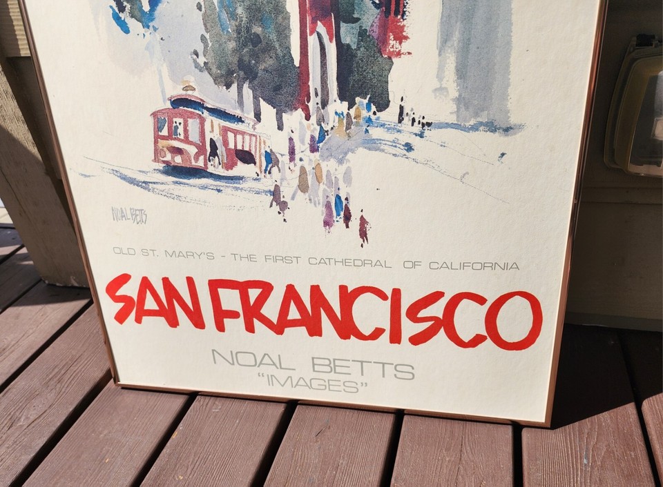 Vintage NOAL Betts Lithograph SAN FRANCISCO Old St. Mary's Cathedral ...