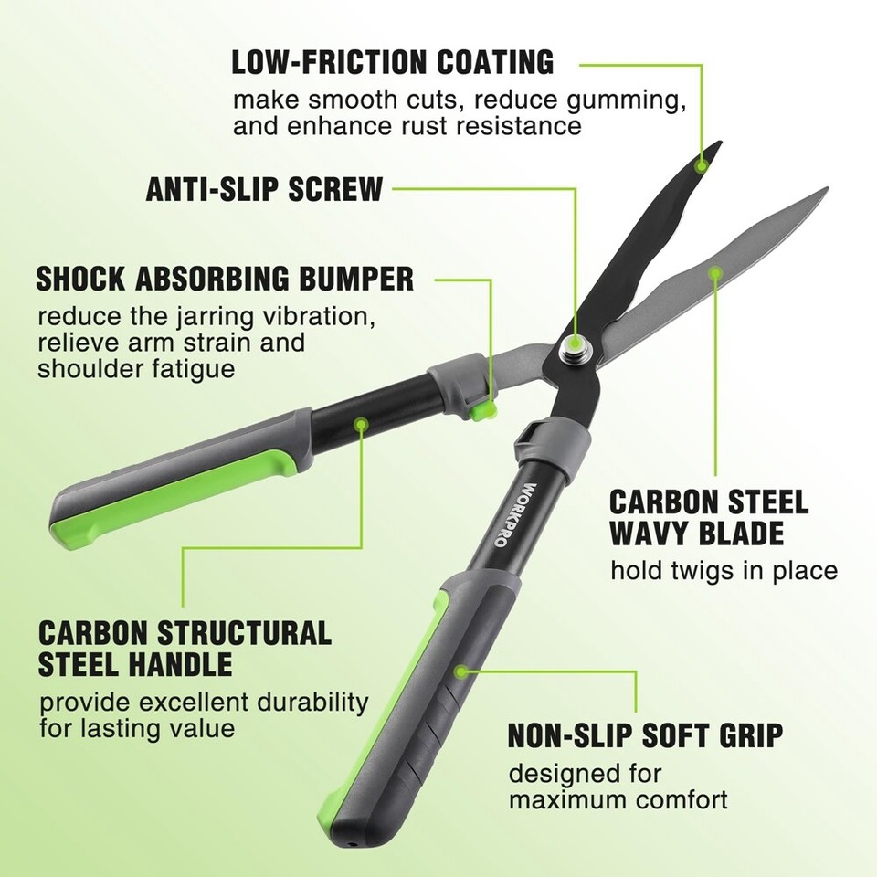 25-33" Garden Hedge Shear Extendable Handle Garden Clipper Manual Hedge ...