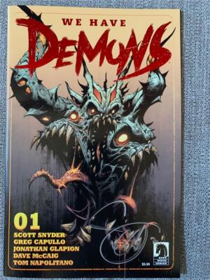 Signed Scott Snyder We Have Demons #1 Capullo Red Foil Logo Variant ...