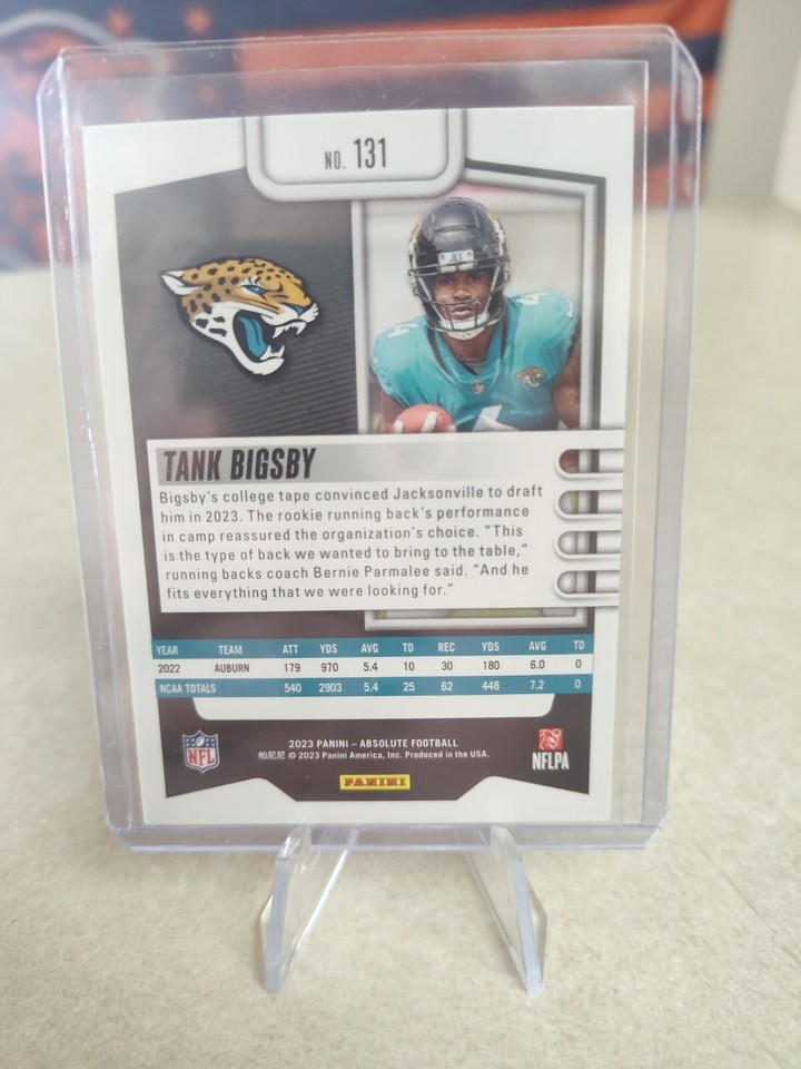 2023 Panini Absolute Tank Bigsby #136 (RC) Rookie Card Jacksonville ...