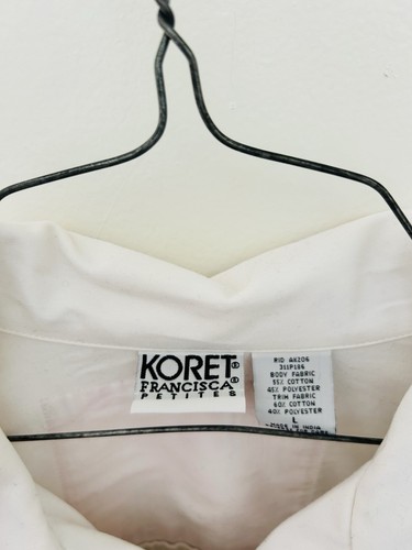 VTG Koret Francisca Windbreaker Jacket Womens L White Beach Sea Shells ...