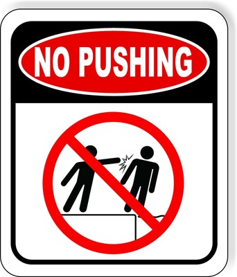 NO PUSHING POOL SIGN Metal Aluminum composite sign | eBay