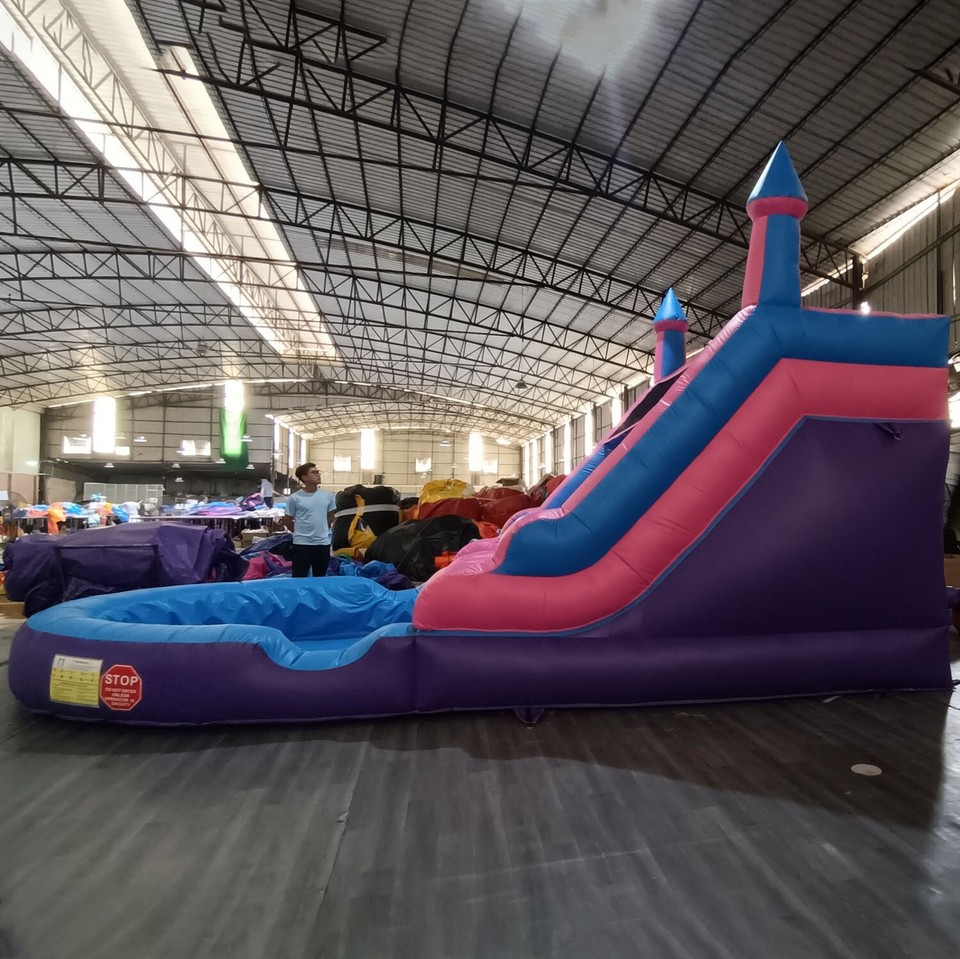 20ft Commercial Inflatable PVC Bounce House Double Water Slides w/ 1.5HP Blower | eBay