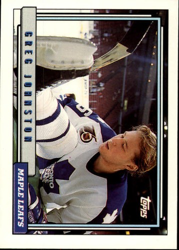 1992-93 Topps Maple Leafs Hockey Card #413 Greg Johnston | eBay