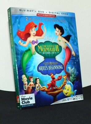 Disney's The Little Mermaid II & Ariel's Beginning (Blu-Ray/DVD, 2019 ...