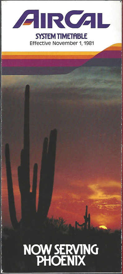 AirCal system timetable 11/1/81 [6063] Buy 4+ save 25% | eBay