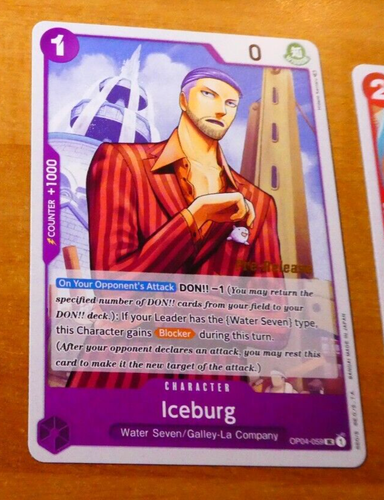 ONE PIECE ENGLISH CARD GAME PRE-RELEASE CARTE ICEBURG OP04-059 EN TCG MINT | eBay