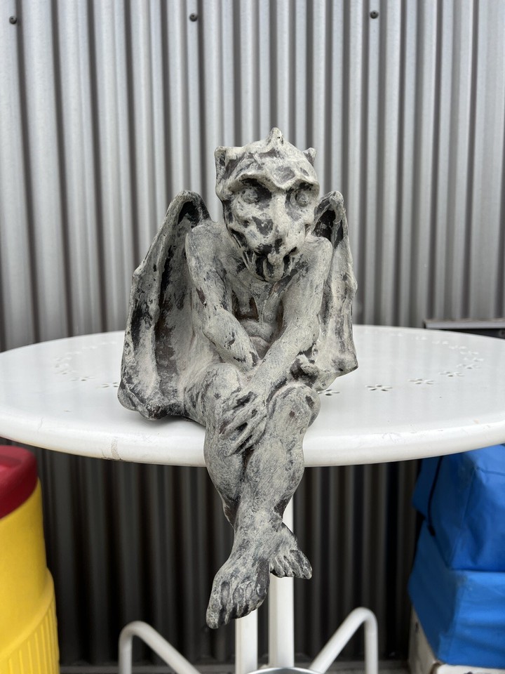 Vintage R. SHIPMAN WINGED/SITTING GARGOYLE MYTHICAL HAND CAST ART ...