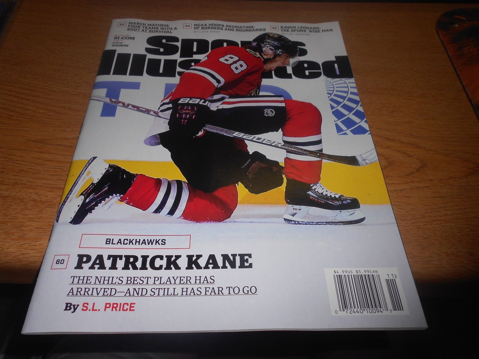 BRAND NEW UNREAD 2016 NHL CHICAGO BLACKHAWKS PATRICK KANE SPORTS ...