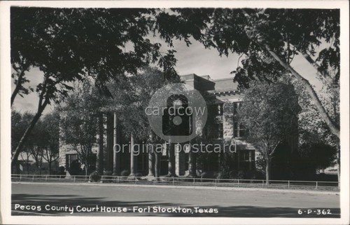 RPPC Pecos County Court House,Fort Stockton,TX Cline 6-P-362 Real Photo ...