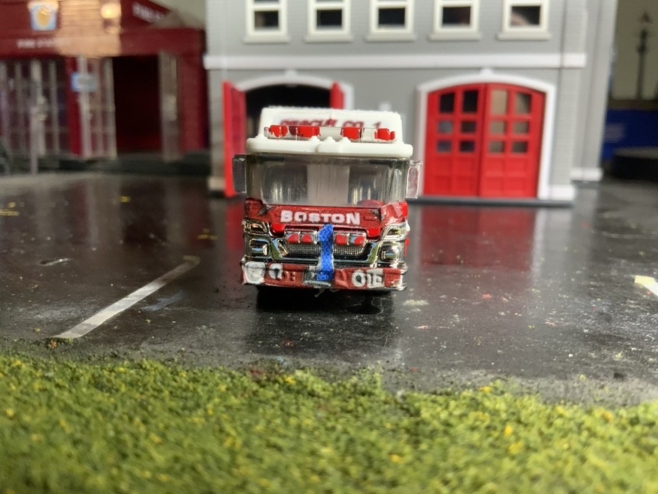 Boston Fire Department Matchbox Kitbashed Customized Rescue 1 | eBay