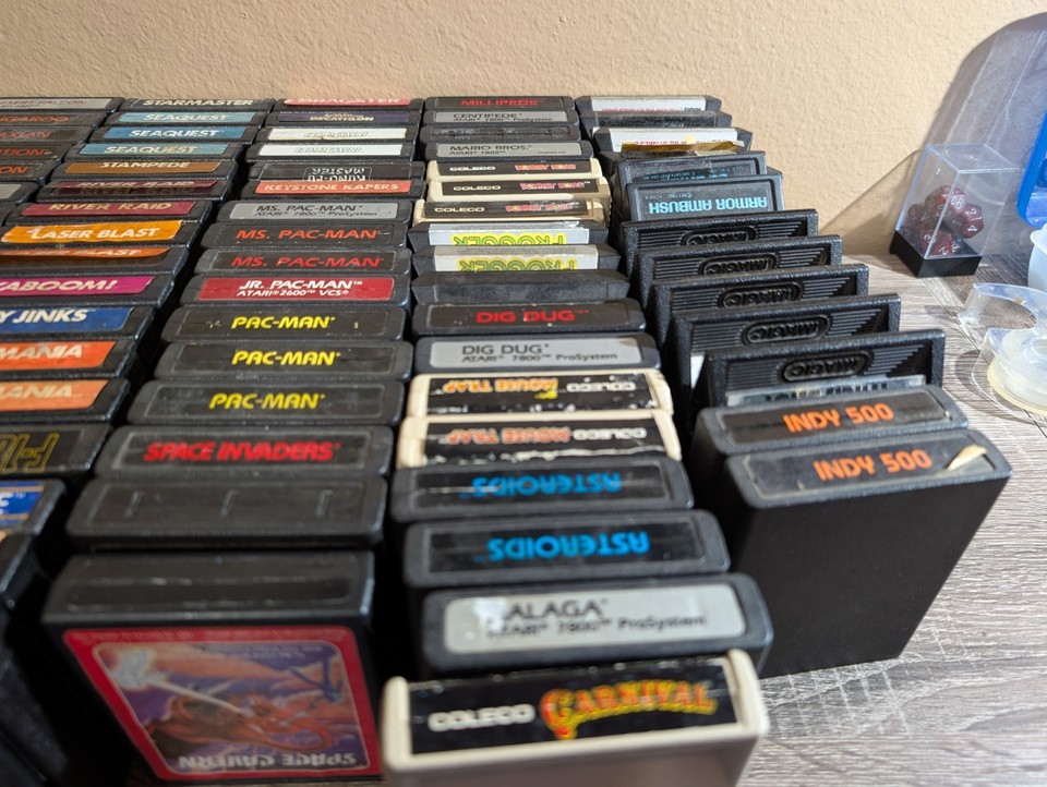 Large bulk lot of 141 Atari game cartridges for Atari 2600 and Atari ...