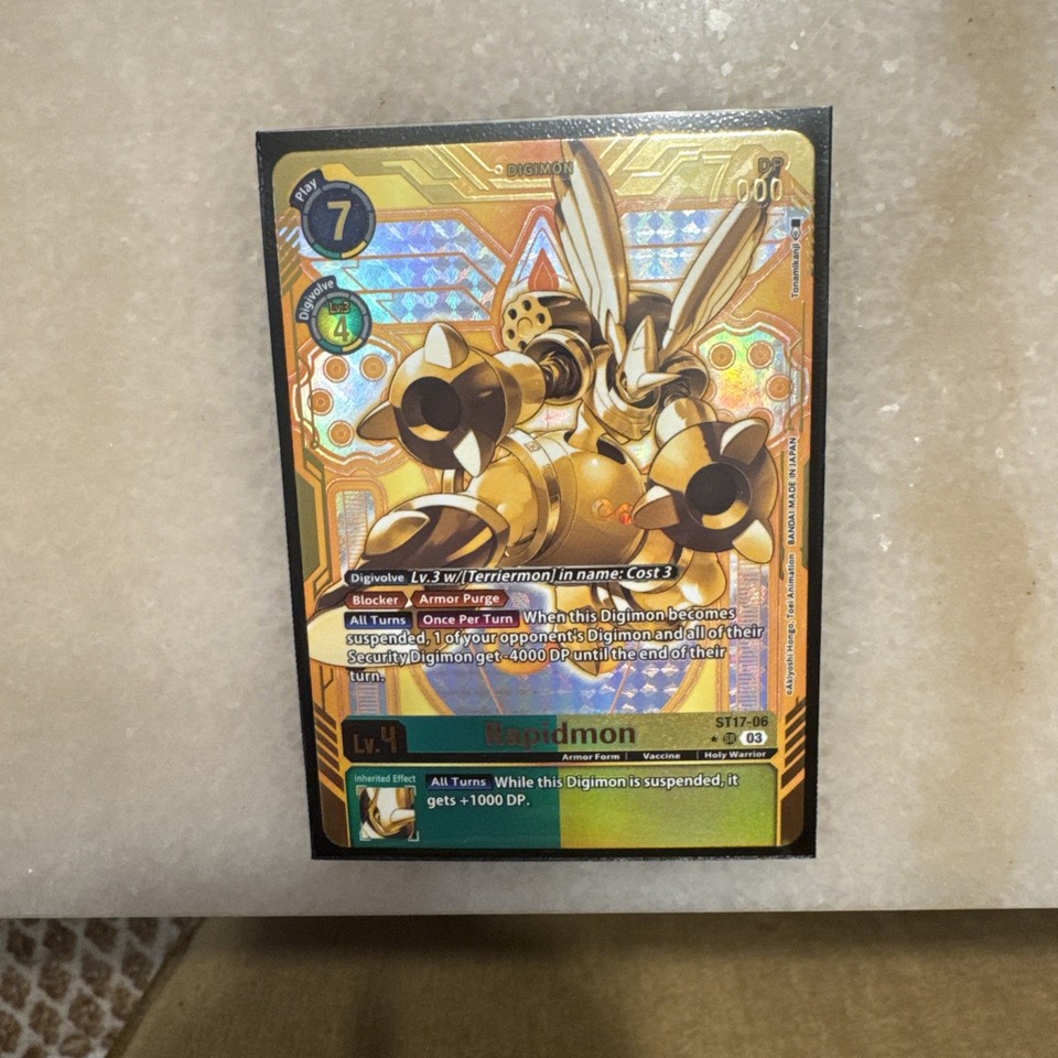 Rapidmon ST17-06 Gold SR Super Rare Alt Art Digimon Card Eng #2 | eBay