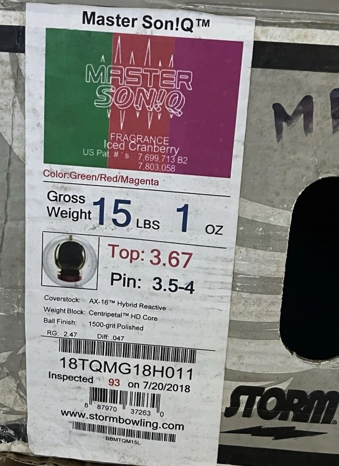 Storm Master Soniq 15 lb Overseas Bowling Ball New in Original Box | eBay