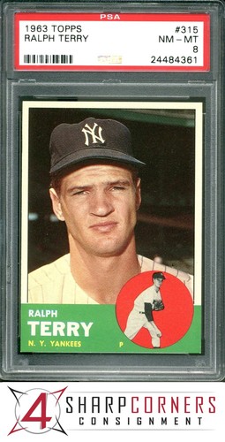 1963 TOPPS #315 RALPH TERRY YANKEES PSA 8 SET BREAK | eBay