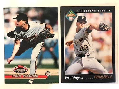 MLB - Paul Wagner 1993 Topps Stadium Club & 1993 Pinnacle Rookie ...