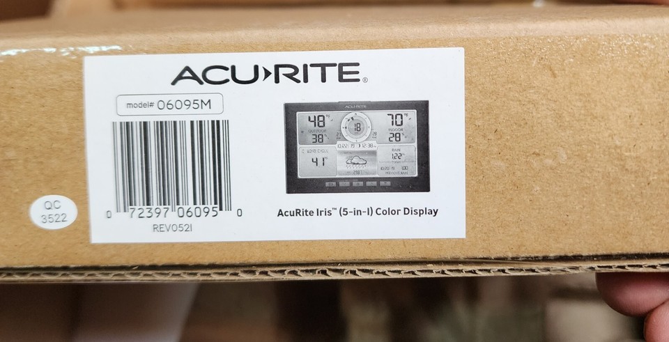 ACURITE 5 in 1 Pro+ Iris Plus Weather Sensor 06014 with Color WIFI ...