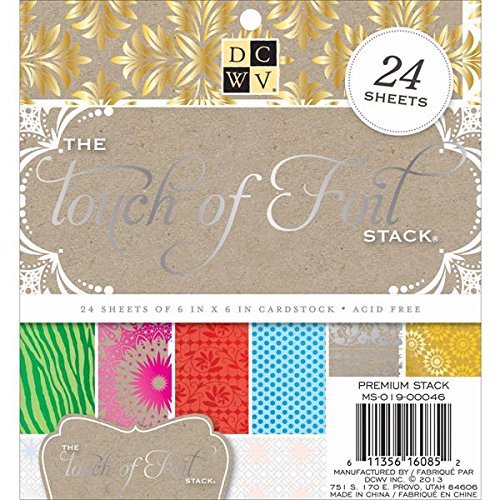 DCWV Premium Specialty Stack 6"X6" 24/Pkg Touch Of Foil - NEW | eBay